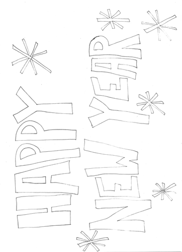 Happy New Year Colouring Sheet | Teaching Resources