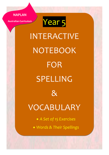 Preparation for NAPLAN: Years 3 - 9 Interactive Notebook for Spelling ...