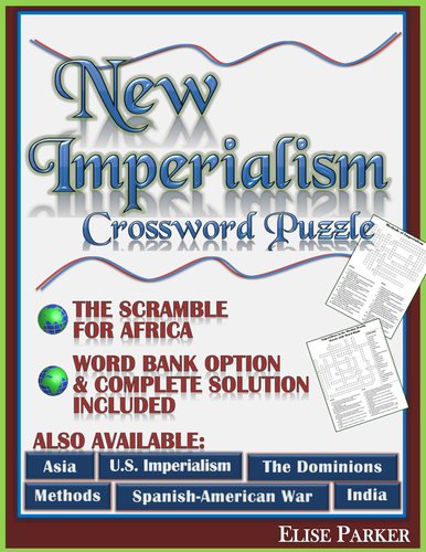 New Imperialism Crossword Puzzle: The Scramble for Africa Crossword ...