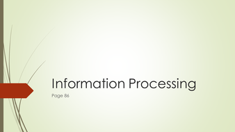 AQA (2016 onwards) GCSE PE - Information processing. Worksheets and ...