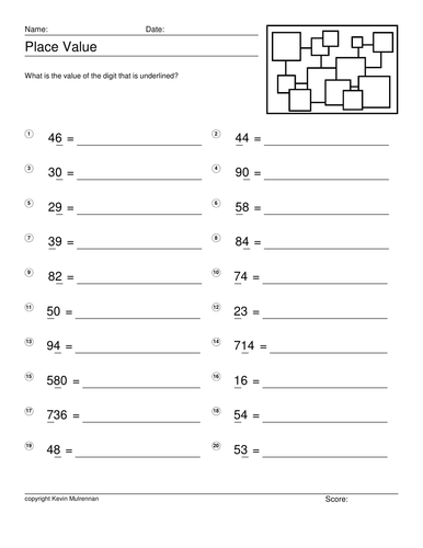 Place Value 100 Worksheets with Answers Maths Mathematics | Teaching ...