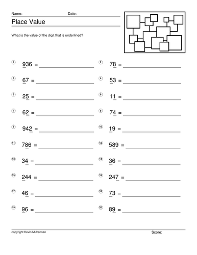 Place Value 100 Worksheets with Answers Maths Mathematics | Teaching ...