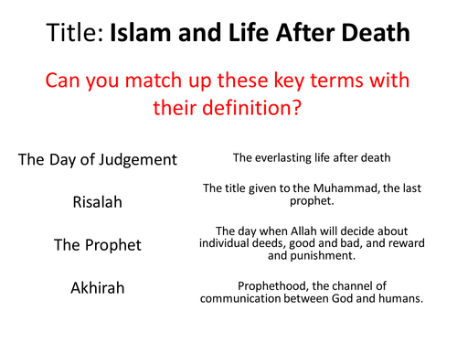 Islam and Life After Death | Teaching Resources