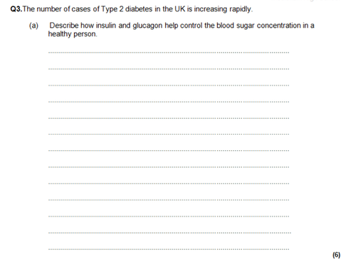 Controlling blood glucose levels and diabetes. AQA B3 | Teaching Resources