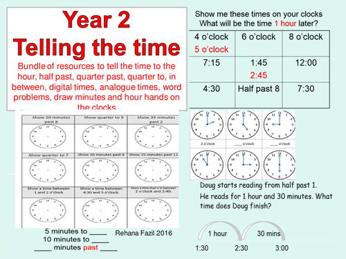 Telling the time Year 2 | Teaching Resources