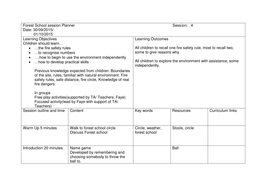 Forest school lesson/ session plans | Teaching Resources