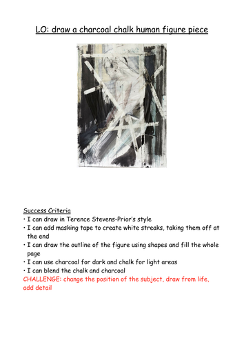 Chalk Charcoal Human Figure (Terence Stevens-Prior 'The Fractured ...