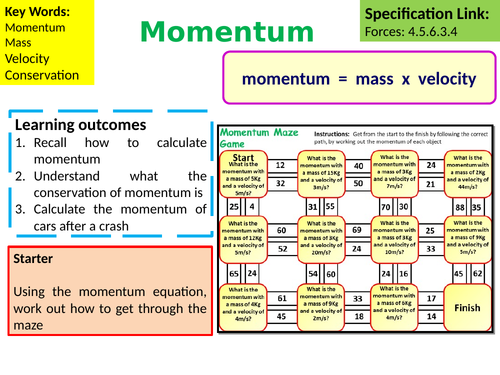KS4 AQA GCSE Physics (Science) Momentum Lesson | Teaching Resources KS4 AQA GCSE Physics (Science) Momentum Lesson | Teaching Resources