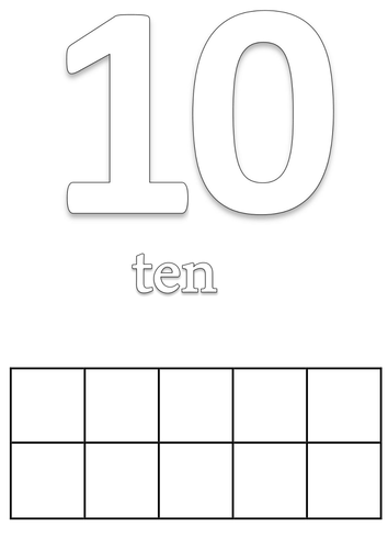 Number Posters 1 - 10 with a Ten Frame | Teaching Resources