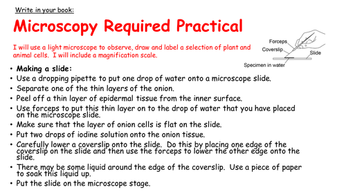AQA B1.2 Microscopy Required Practical | Teaching Resources
