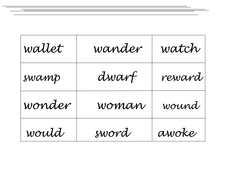 Spelling practice sheets 'wa & wo letter strings'. Look, cover, write ...