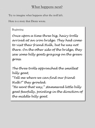 Plan And Write A Story: The Three Billy Goats Gruff (6-9 years ...