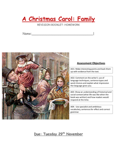 GCSE A Christmas Carol Family Revision bundle | Teaching Resources