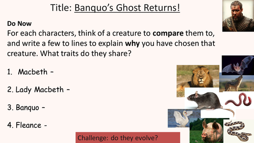 Macbeth-3,2, Banquo's Ghost | Teaching Resources