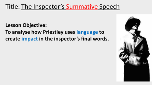 An Inspector Calls-Inspector's Closing Speech | Teaching Resources An Inspector Calls-Inspector's Closing Speech | Teaching Resources