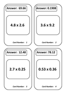 Decimal Multiplication Treasure Hunt Activity | Teaching Resources