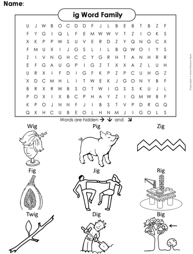 ig Word Family | Teaching Resources