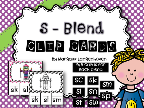 S-Blend Clip Cards | Teaching Resources