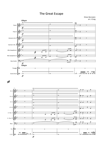 The Great Escape - School Band | Teaching Resources
