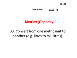 Metric (Converting mass and capacity and using proportion) Two lessons ...