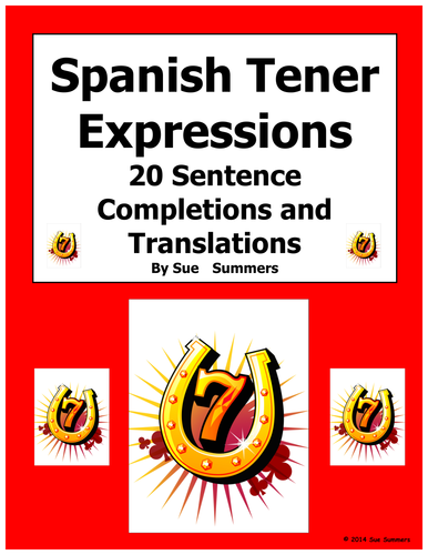 Spanish Tener Expressions Bundle of 7 | Teaching Resources