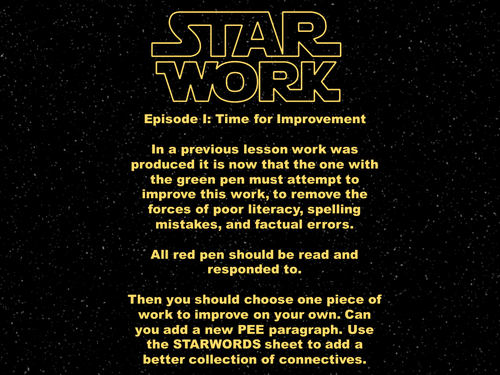 Star Work Lesson Resources (Takeaway Homework, Word Mat, and Plenary ...