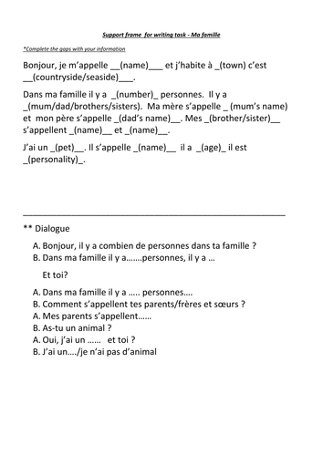 Home learning, Independent French revision/work-pack | Teaching Resources