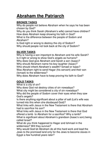 Edexcel Pearson KS4 Judaism lessons covenant with Abraham 2 full ...