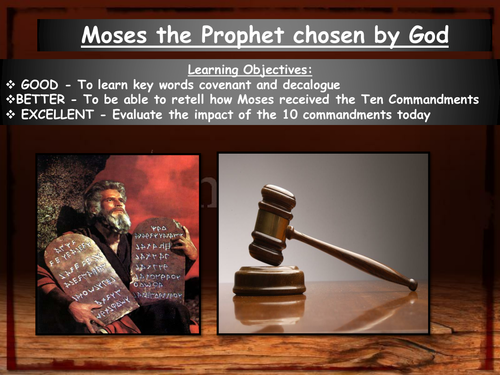 Edexcel Pearson KS4 Judaism story of Moses Ten Commandment full lessons ...