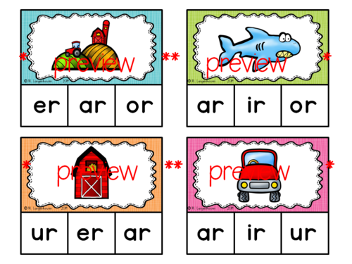 R-Controlled Clip Cards | Teaching Resources