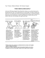 The Norman Conquest by dmoorhouse | Teaching Resources