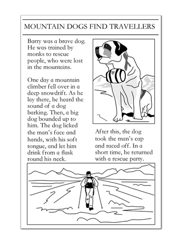 Dogs: Practise Reading Comprehension Skills (6-9 years) | Teaching ...