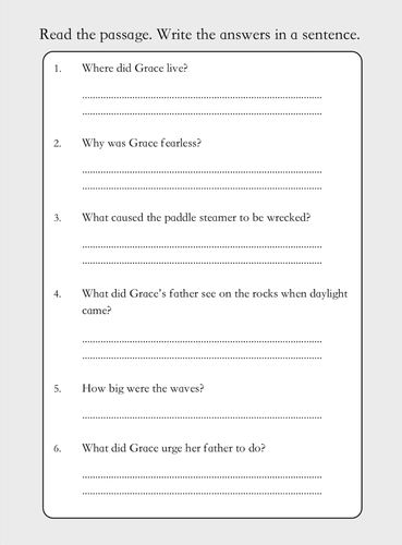 Grace Darling The Famous Heroine (6-9 years) | Teaching Resources