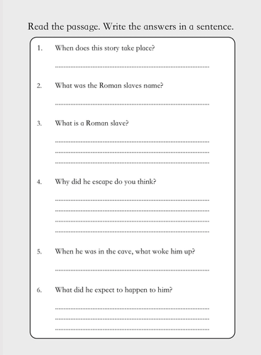 Androcles And The Lion: Practise Reading Comprehension Skills (6-9 ...