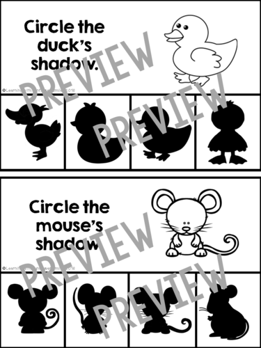Visual Discrimination (Find the shadow) | Teaching Resources