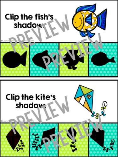 Visual Discrimination (Find the shadow) | Teaching Resources