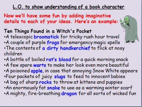 10 things in a book character's pocket (creative English writing ...