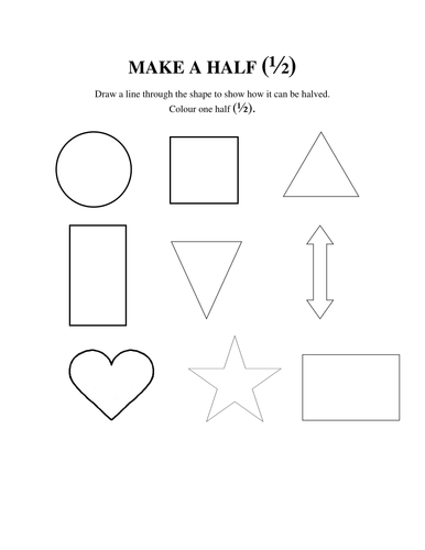 Shapes for halving | Teaching Resources Shapes for halving | Teaching Resources