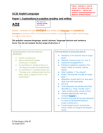 AQA GCSE English Language STUDENT FRIENDLY mark schemes. Both papers ...