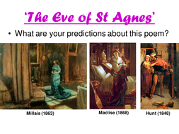 Keats' Eve of St Agnes (AQA Aspects of Tragedy) | Teaching Resources