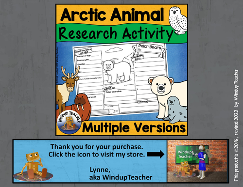 Arctic Animal Research Activity | Teaching Resources