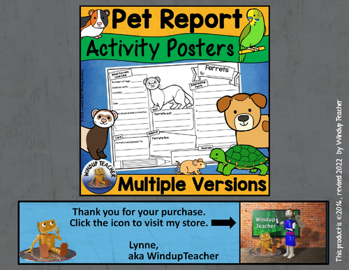 Pet Research Poster Activity Sheets | Teaching Resources
