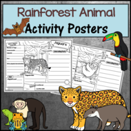 Rainforest Animal Research Activity Posters by WindupTeacher | Teaching ...