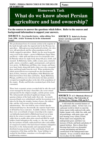 What do we know about Persian agriculture and land ownership ...