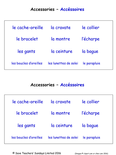 Clothes in French Worksheets (3 Labelling Worksheets) | Teaching Resources
