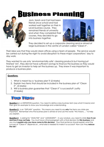 Business Plans - Starting a Business - GCSE Business | Teaching Resources