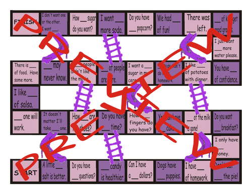 Quantifiers Chutes and Ladders Board Game | Teaching Resources