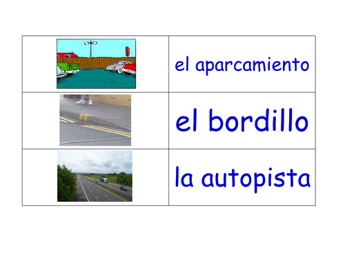 Transport in Spanish Flashcards (36 Spanish Transport Flash Cards ...