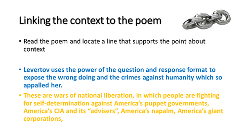 What were they like? Denise Levertov GCSE poetry 9-1 Conflict poetry ...