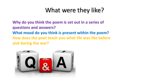 What were they like? Denise Levertov GCSE poetry 9-1 Conflict poetry ...